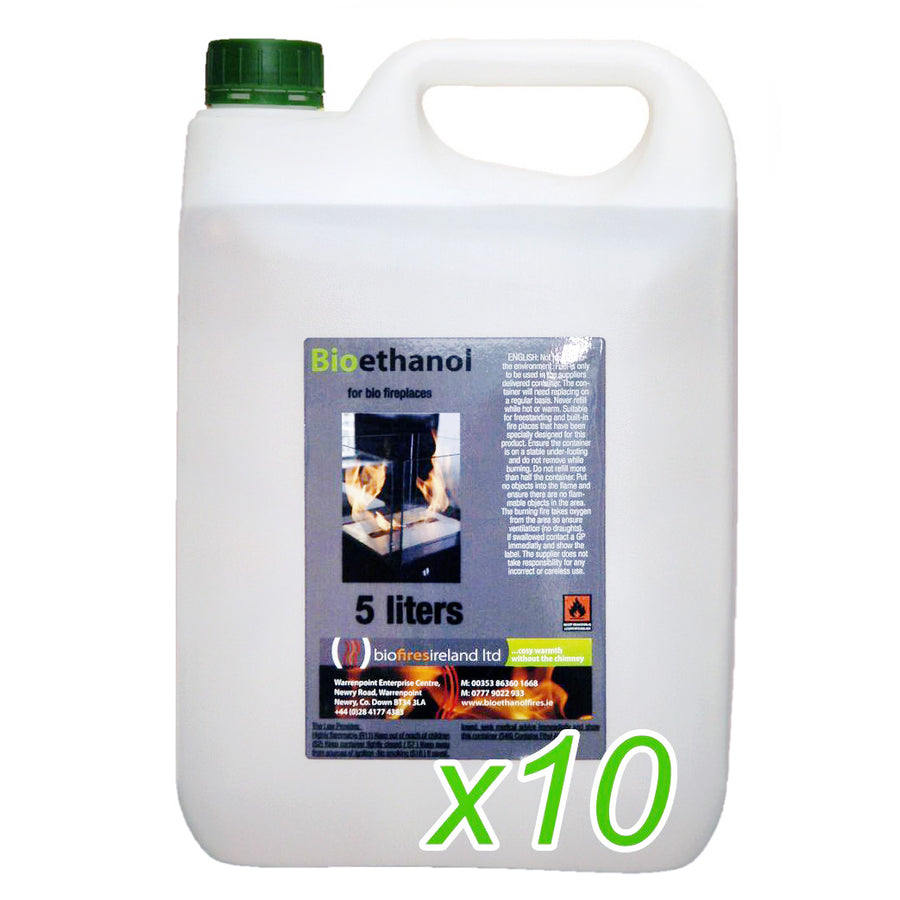 10 x 5Lt PREMIUM BIOETHANOL FUEL – Cork Gas Centre